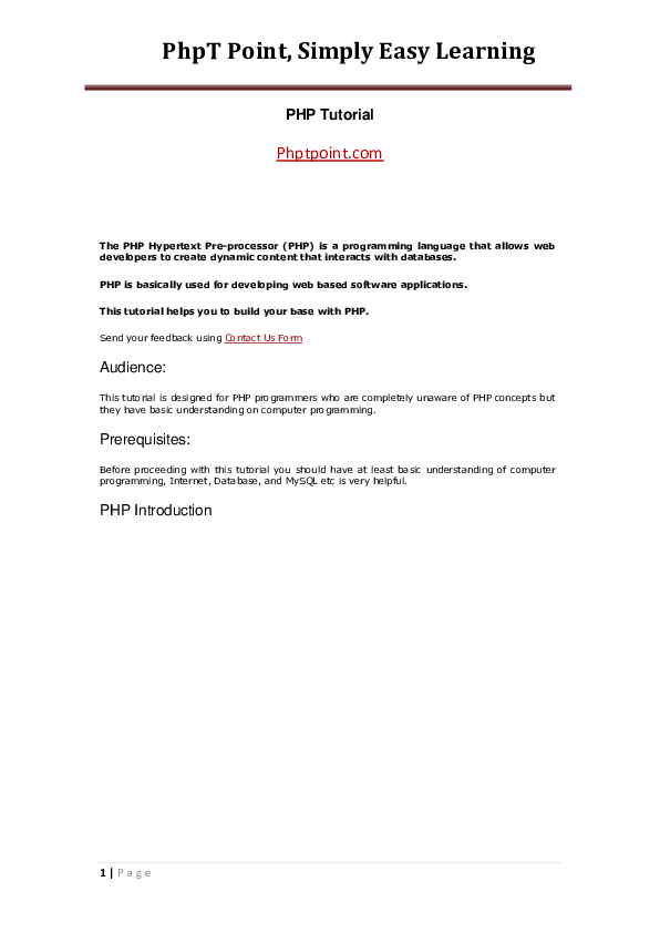 (DOC) Php tutorial (1)