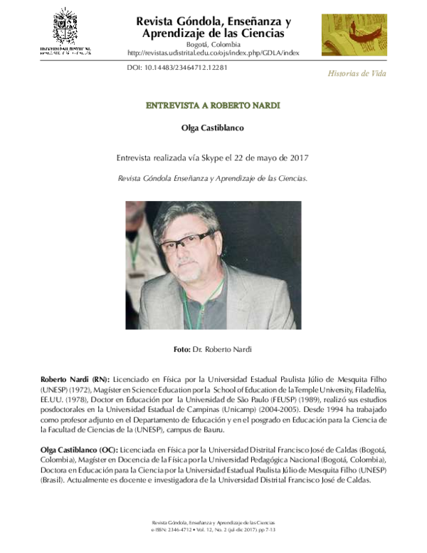 (PDF) Entrevista a Roberto Nardi