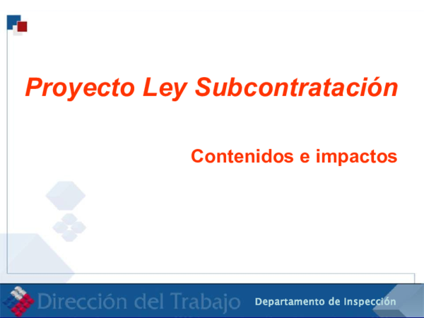 (PPT) Ley de Subcontratacion