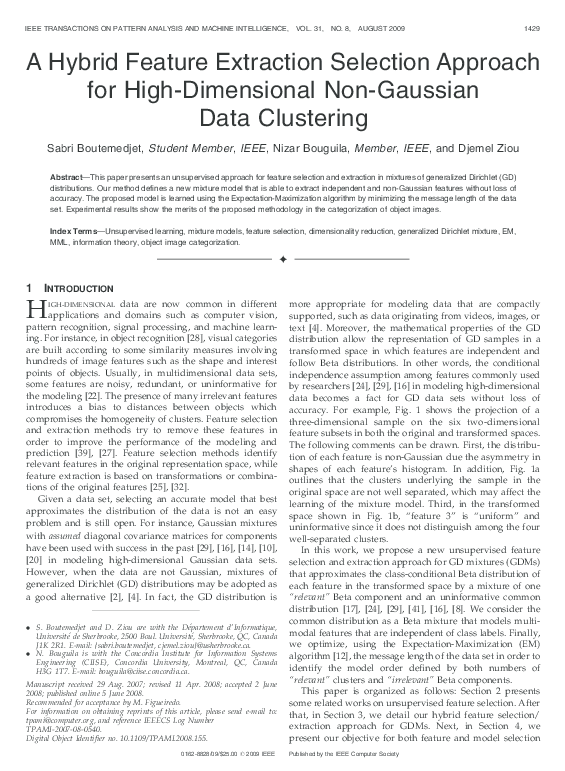 Pdf A Hybrid Feature Extraction Selection Approach For High