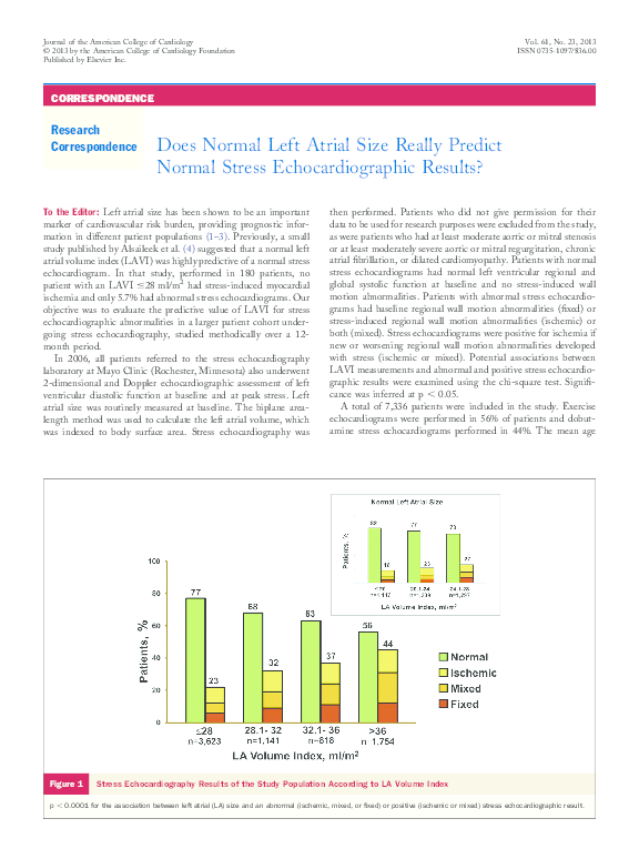 (PDF) Does Normal Left Atrial Size Really Predict Normal Stress ...