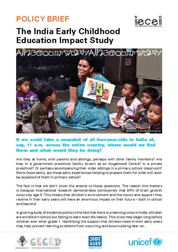 (PDF) The India Early Childhood Education Impact Study