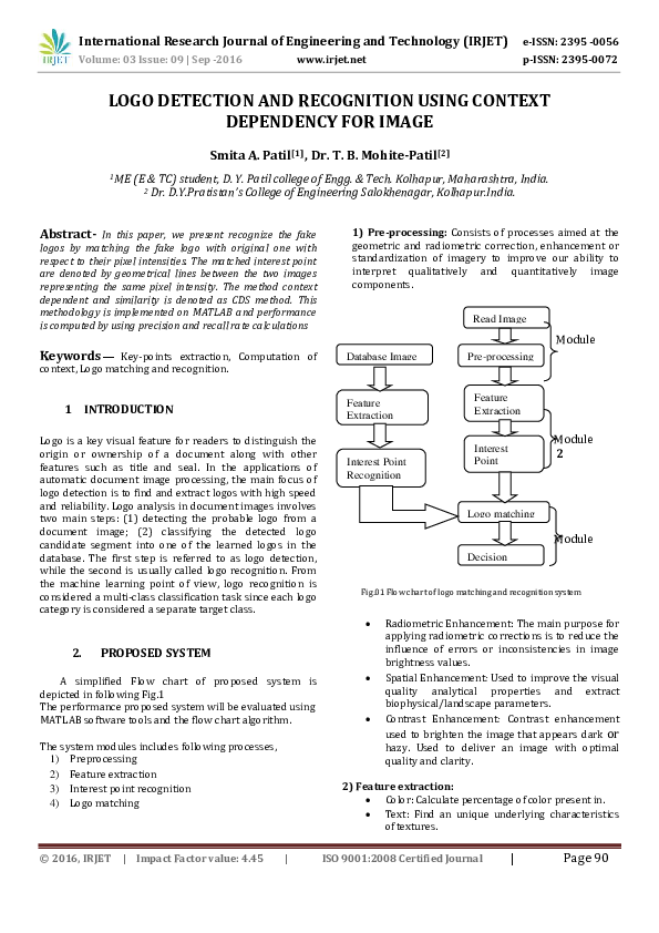 (PDF) LOGO DETECTION AND RECOGNITION USING CONTEXT DEPENDENCY FOR IMAGE