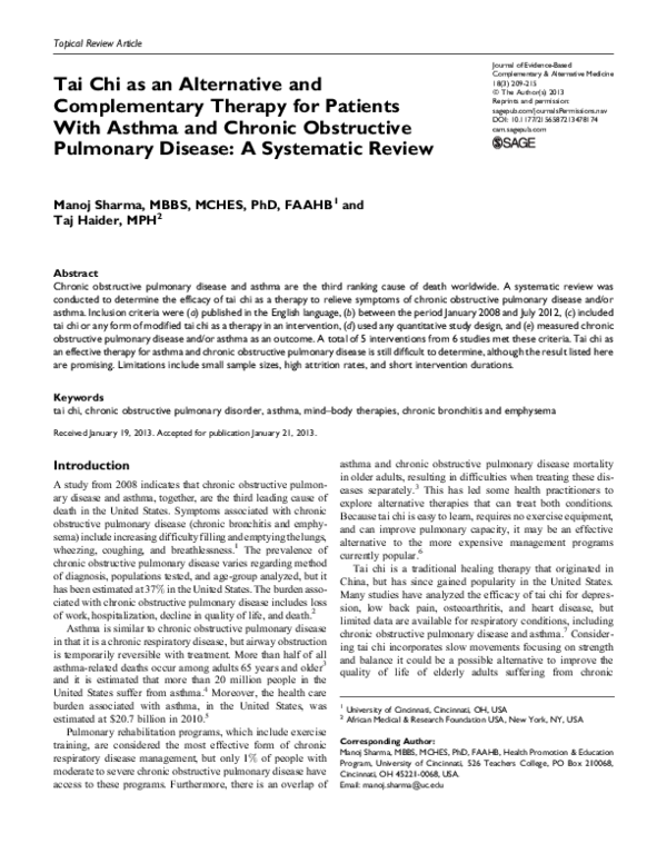 (PDF) Efficacy of yoga, tai chi and qi gong on the main symptoms of chronic obstructive ...