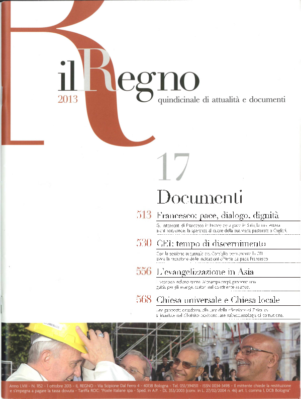(PDF) «Le Chiese locali e la Chiesa universale», Il Regno, n.17 ...