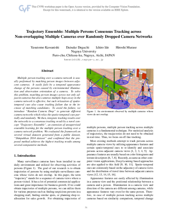 (PDF) Trajectory Ensemble: Multiple Persons Consensus Tracking across Non-overlapping Multiple ...