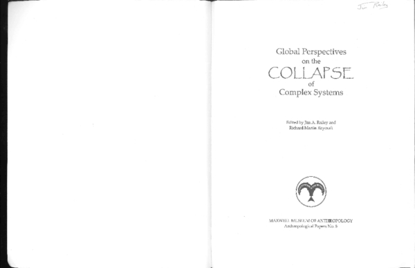 (PDF) Collapse of Complex Systems Intro Chapter