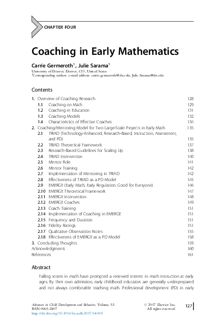 (PDF) Coaching in Early Mathematics
