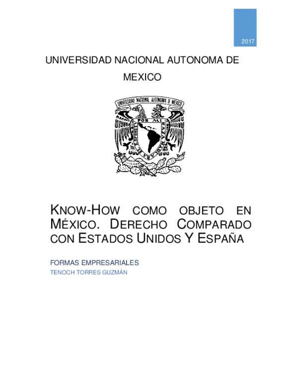 (DOC) El Know How como Objeto