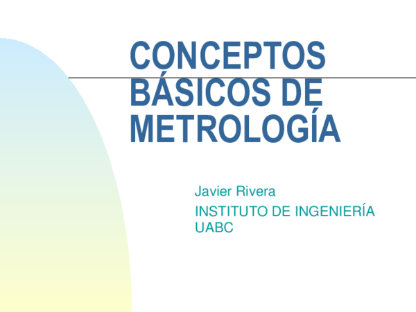 (PPT) CONCEPTOS DE METROLOGÍA