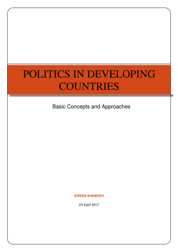 (DOC) POLITICS IN DEVELOPING COUNTRIES Basic Concepts and Approaches ...