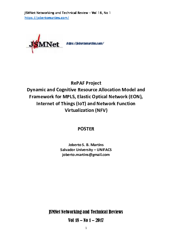 (PDF) RePAF Project - Dynamic and Cognitive Resource Allocation Model and Framework for MPLS ...