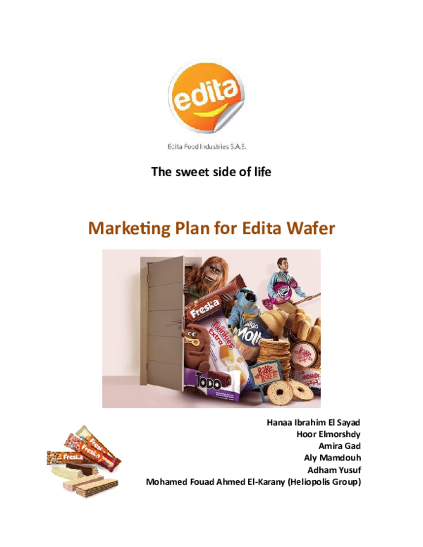 (DOC) Marketing Plan for Edita Wafer