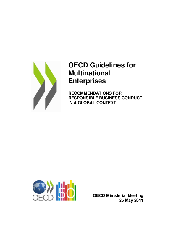 (PDF) OECD Guidelines for Multinational Enterprises RECOMMENDATIONS FOR ...