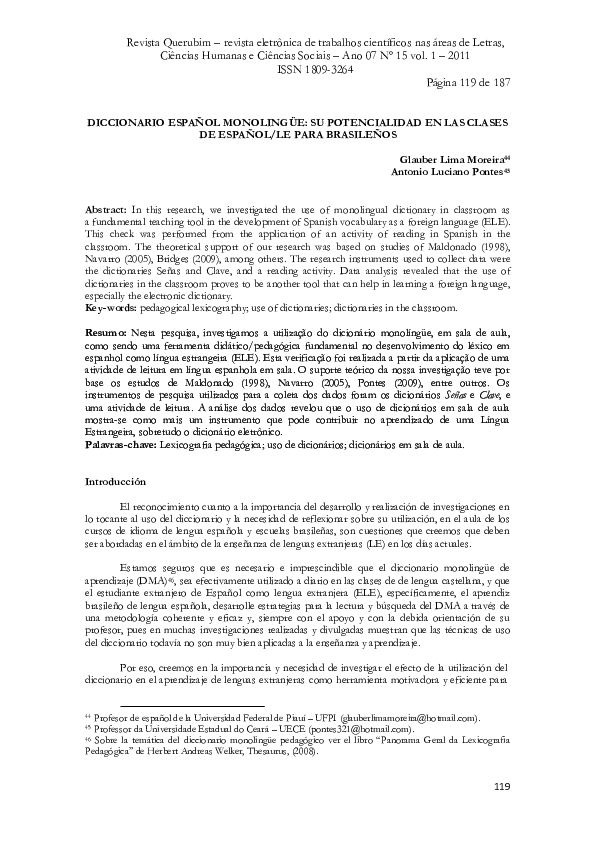 (PDF) DICCIONARIO ESPANOL MONOLINGUE SU POTENCIALIDAD EN LAS CLASES DE ...