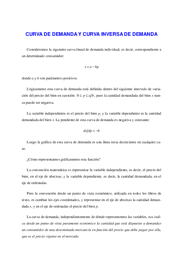 (PDF) CURVA DE DEMANDA Y CURVA INVERSA DE DEMANDA
