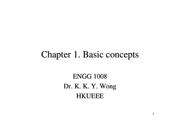 (PDF) Chapter 1. Basic concepts