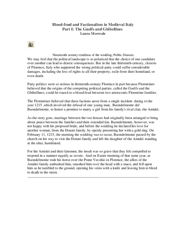 (PDF) Blood-feud and Factionalism in Medieval Italy Part I: The Guelfs ...