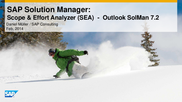 (PDF) SAP Solution Manager: Scope & Effort Analyzer (SEA) -Outlook ...