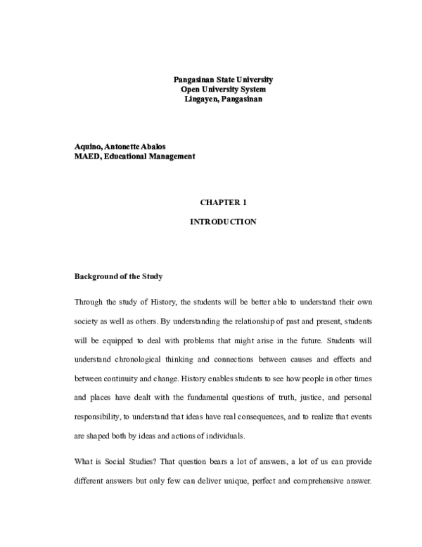 (DOC) INTRODUCTION Background of the Study