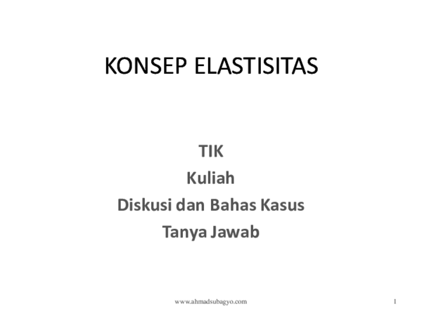 (PDF) KONSEP ELASTISITAS