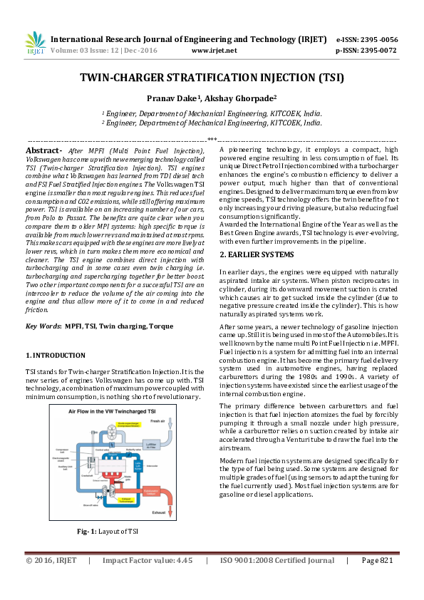 (PDF) TWIN-CHARGER STRATIFICATION INJECTION (TSI