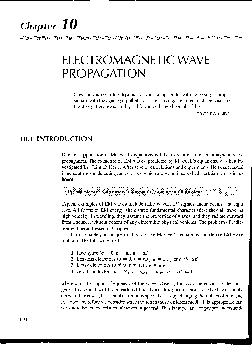 (PDF) ELECTROMAGNETIC WAVE PROPAGATION