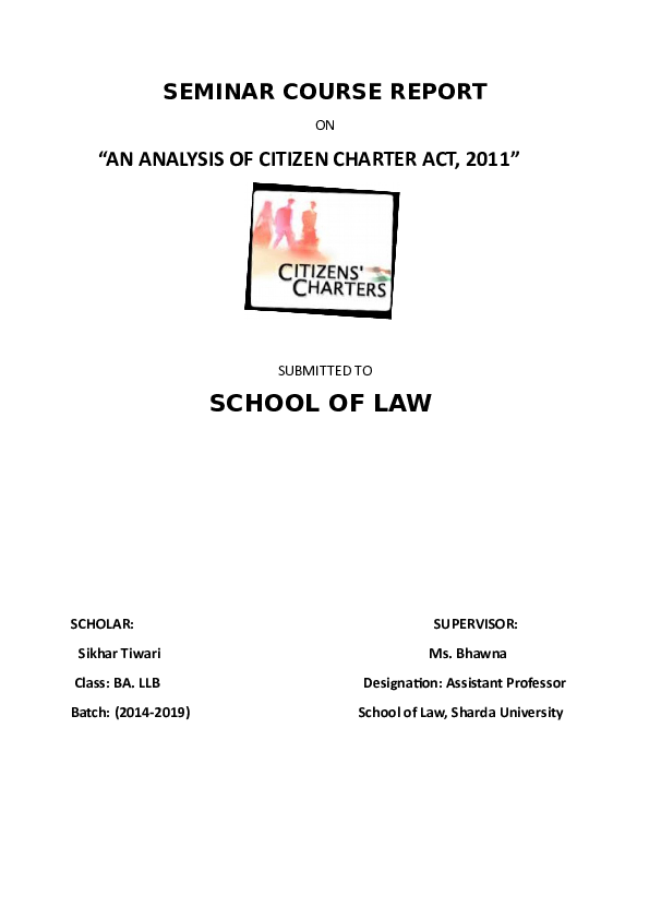 (DOC) SEMINAR COURSE REPORT SCHOOL OF LAW