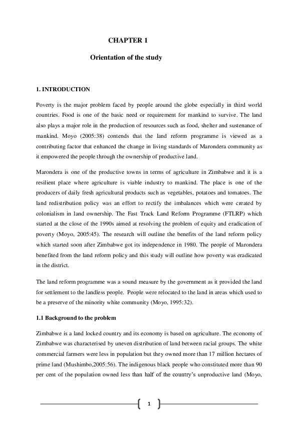 (DOC) Land reform program in zimbabwe | richard dengu - Academia.edu