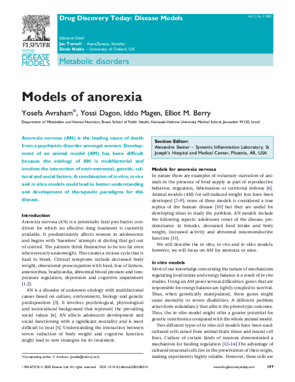 (PDF) Models of anorexia