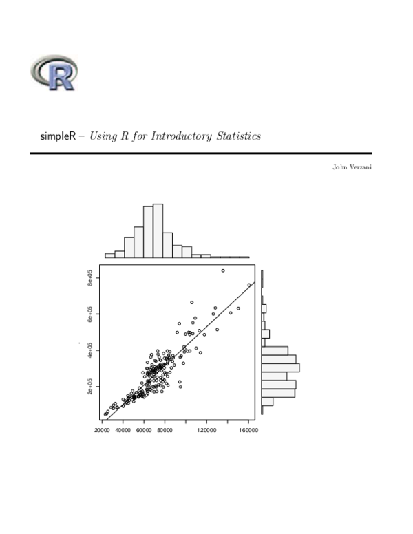 Pdf Simpler Using R For Introductory Statistics