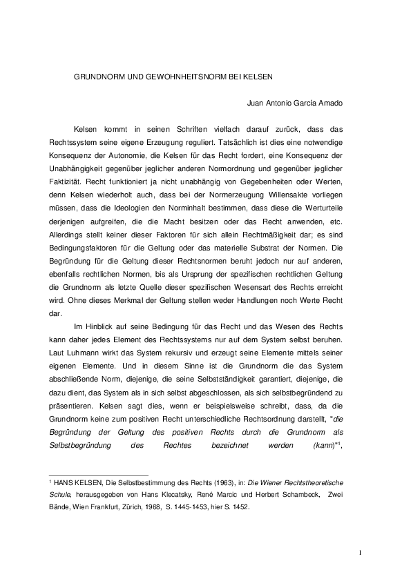 (PDF) Grundnorm und Gewohnheitsnorm bei Kelsen
