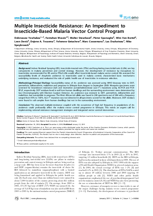 (PDF) Yewhalaw et al 2011 (PDF) Yewhalaw et al 2011