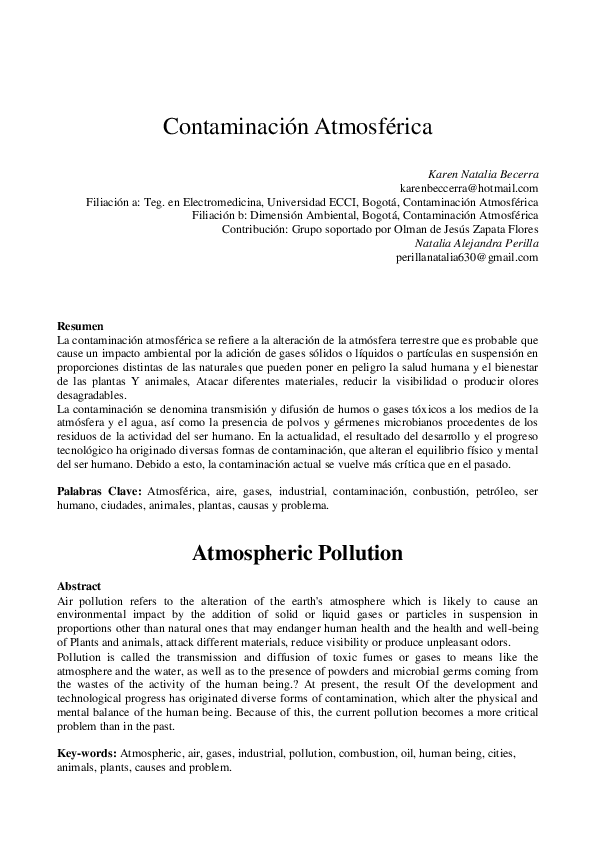(DOC) Contaminación Atmosférica