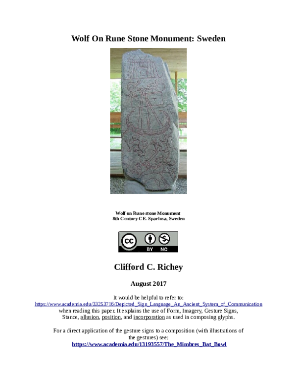 (PDF) Wolf On Rune Stone Monument: Sweden