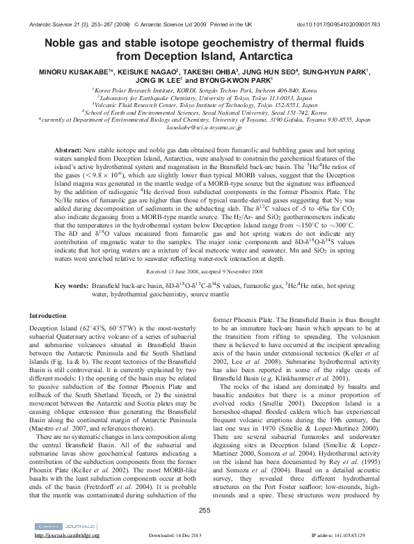 (PDF) Noble gas and stable isotope geochemistry of thermal fluids from ...