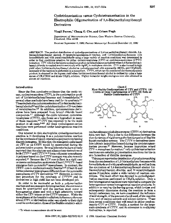 (PDF) Cyclotrimerization versus cyclotetramerization in the ...