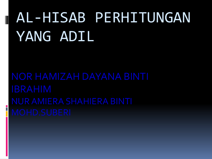 (PPT) Al-hisab perhitungan yang adil