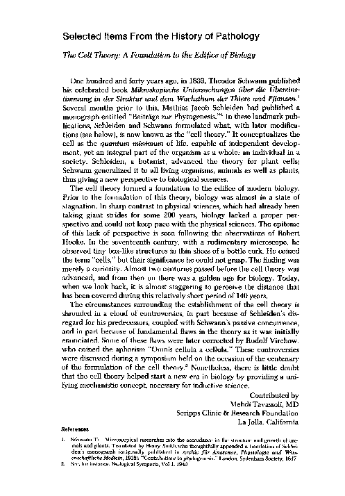 (PDF) Selected Items From the History of Pathology