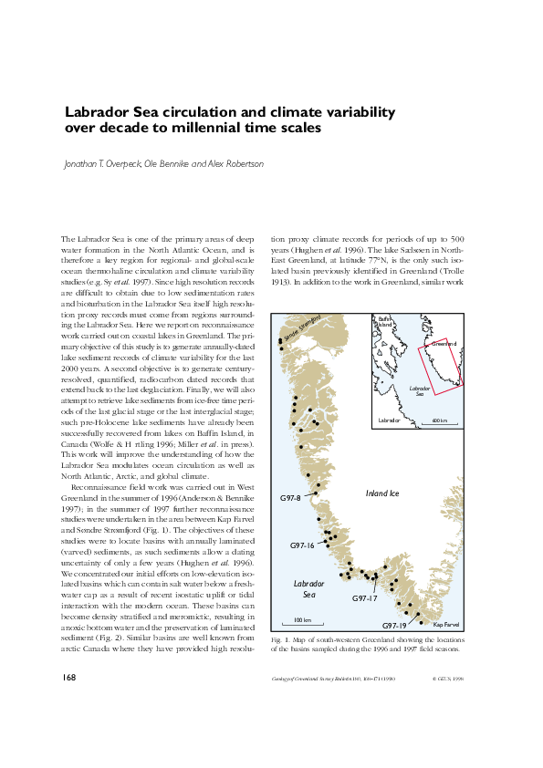 (PDF) Labrador Sea circulation and climate variability over decade to ...
