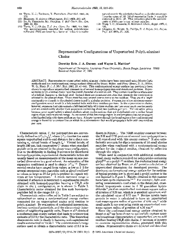 (PDF) Representative configurations of unperturbed poly(L-alanine ...