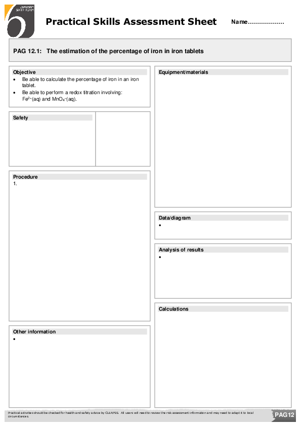 (DOC) Practical Skills Assessment Sheet