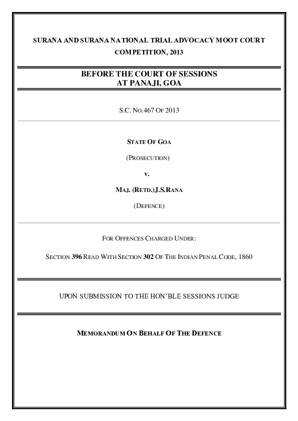 (PDF) BEFORE THE COURT OF SESSIONS AT PANAJI, GOA MEMORANDUM ON BEHALF ...