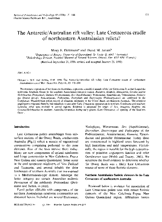 (PDF) The Antarctic/Australian rift valley: Late cretaceous cradle of ...