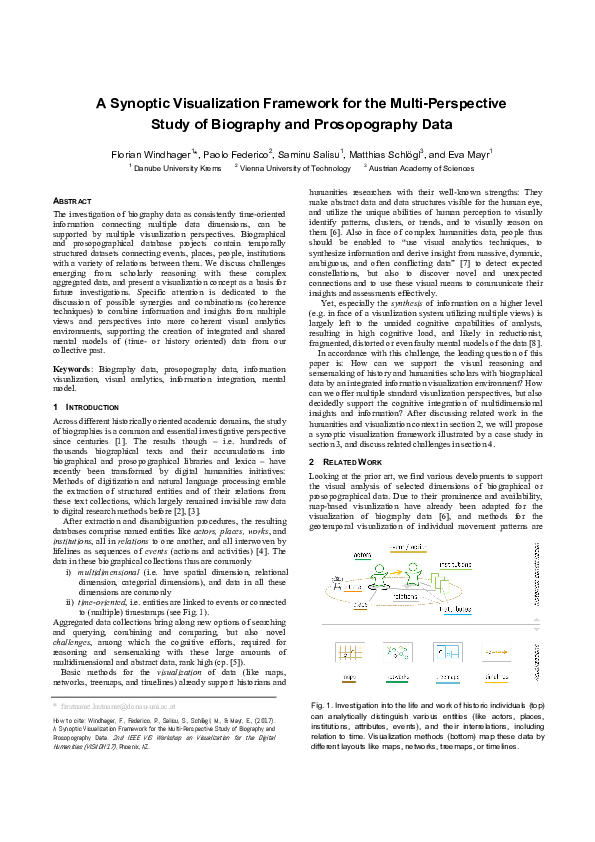 (PDF) A Synoptic Visualization Framework for the Multi-Perspective ...