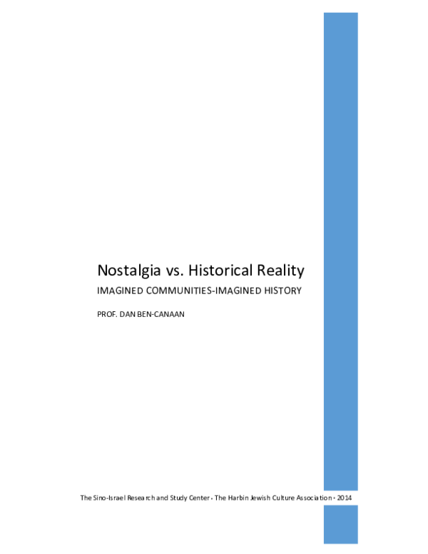 (PDF) Nostalgia vs. Historical Reality: Imagined Communities-Imagined ...