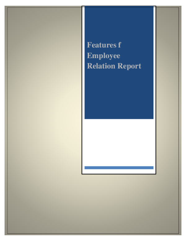 (PDF) Features of Employee Relation Report