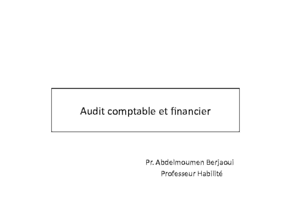 Ppt Audit Cours