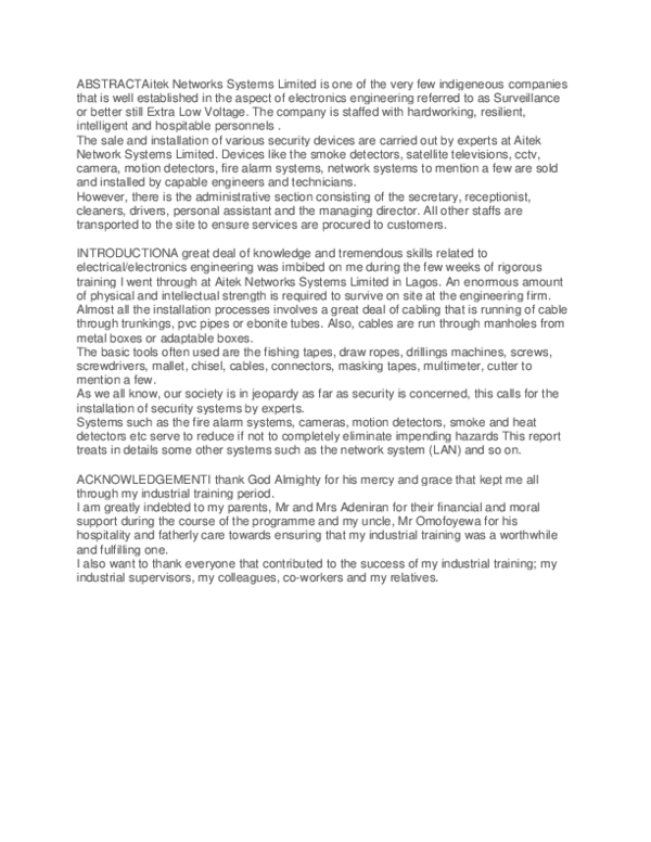 (DOC) SAMPLE TRAINING REPORT