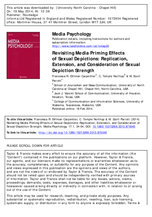(PDF) Revisiting Media Priming Effects of Sexual Depictions ...
